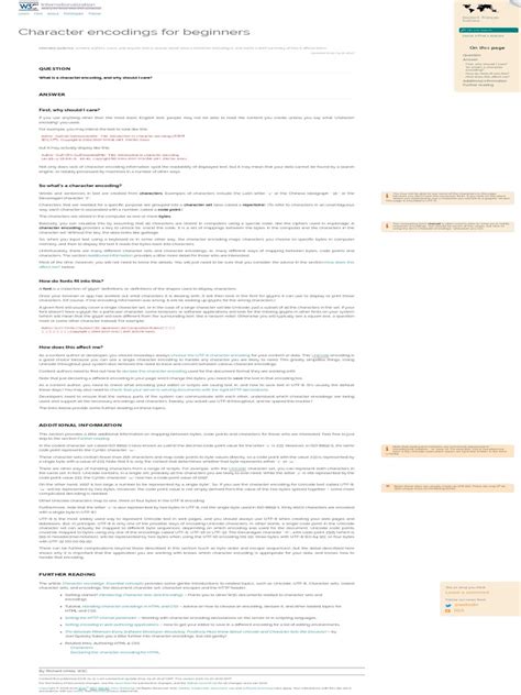 Character Encodings For Beginners Pdf Character Encoding Code