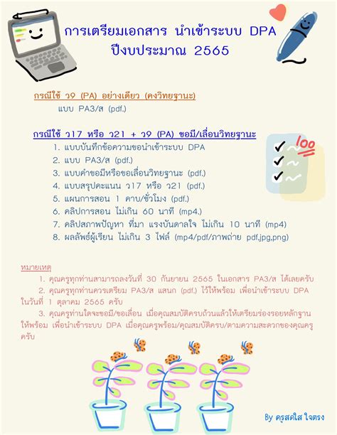ครูสายบัว 📌แนวทางในการเตรียมเอกสารเข้าระบบ Dpa
