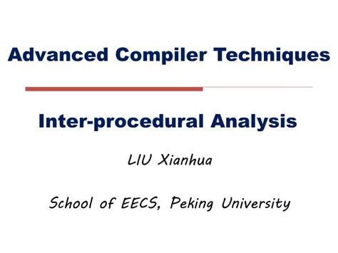advanced compiler design implementation ppt passaunderground