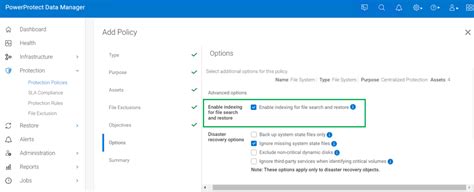 File System Protection Policy Dell Powerprotect Data Manager File