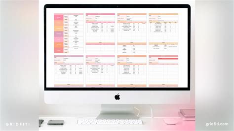 Aesthetic Google Sheets Templates Gridfiti