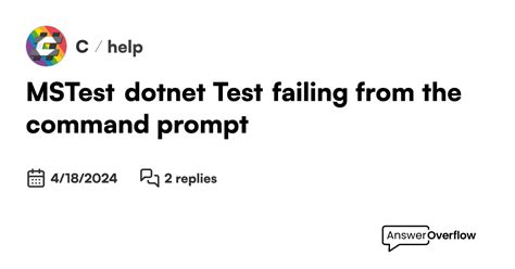 Mstest Dotnet Test Failing From The Command Prompt C