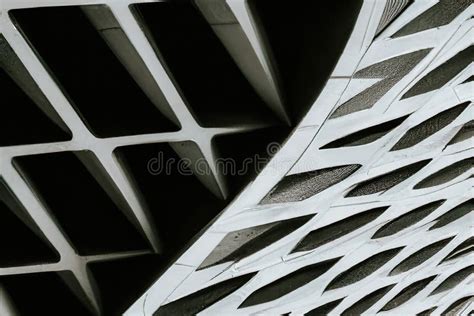 Digital 3d Render Of An Abstract Building Facade With Structural