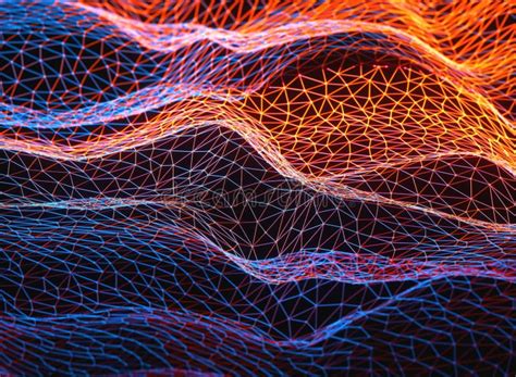 Abstract Background 3d Hologram Network Connection Stock Illustration Illustration Of Design