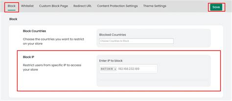 configuring shopify firewall ip restrict country block application