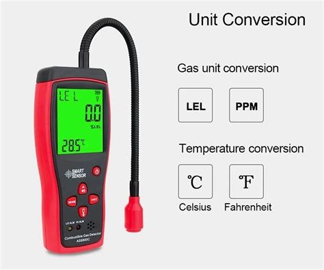 Digital Gas Leak Detector Combustible Gas Ch4 Methane Meter Gas Detector Tester And Gas Leak