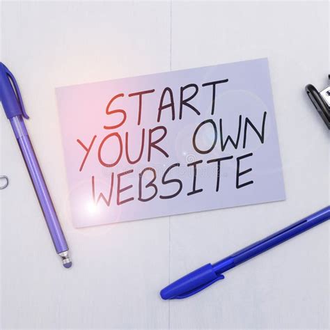 handwriting text start your own website business approach serve as