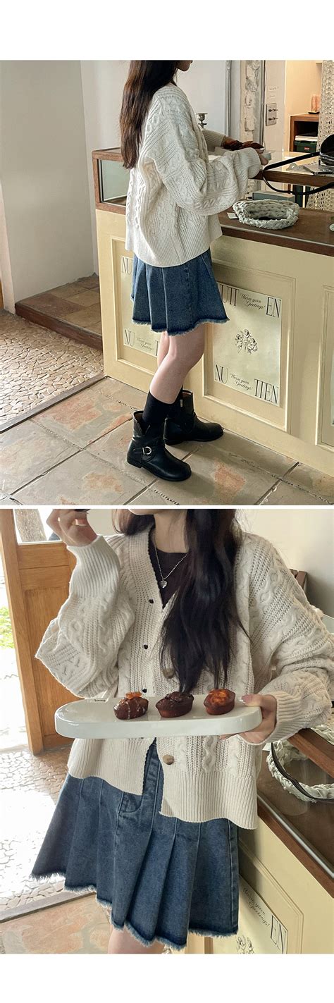 유히오 뒷밴딩 플리츠 데님 미니 스커트 71877