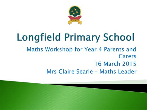 Year 4 Maths Workshop Presentation