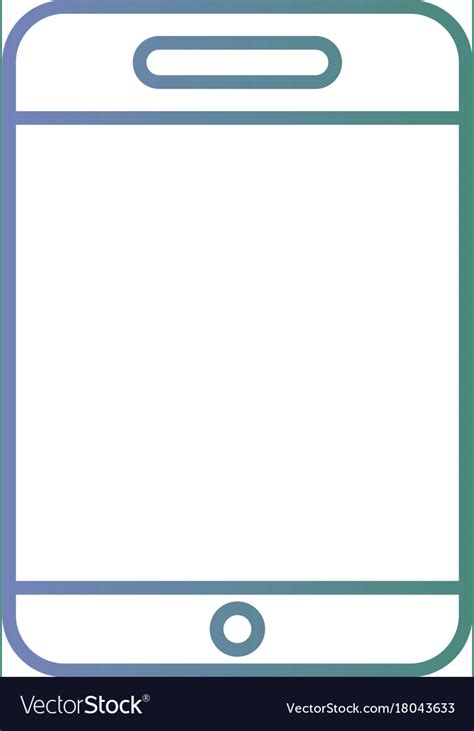 line smartphone technology to call and talk vector image