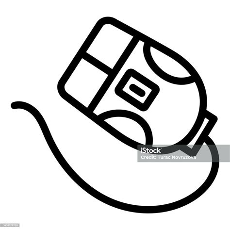 Computer Mouse Line Icon Click And Scroll Web Explorer Device Symbol Outline Style Pictogram On