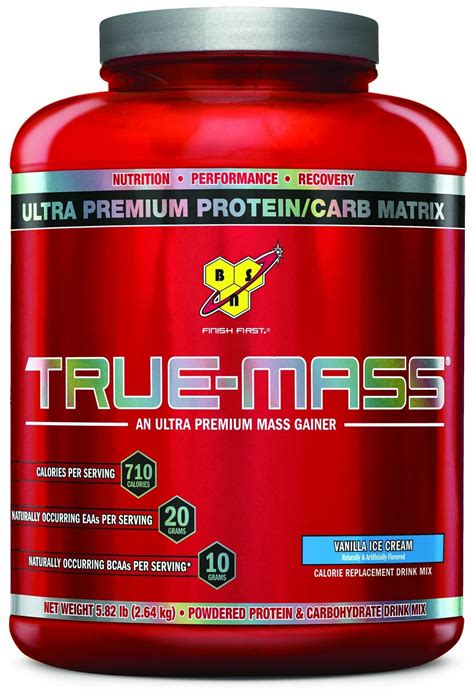 Гейнер BSN True-Mass, 2640 г, клубничный коктейль — купить в интернет ...
