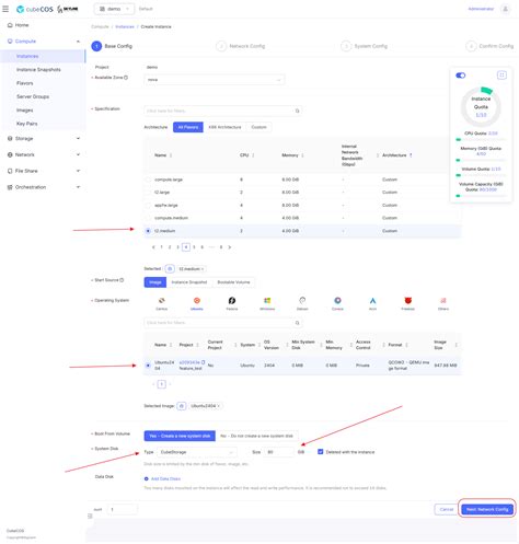 Create Instances Welcome To The Bigstack Cube Platform Documentation