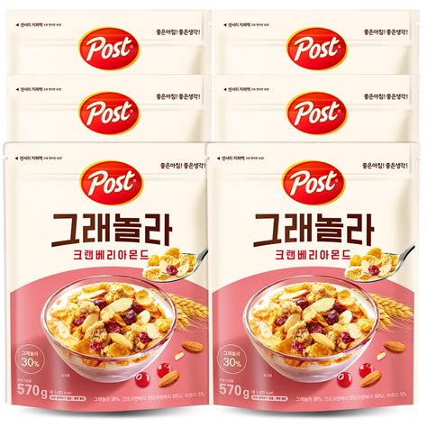 포스트 그래놀라 크랜베리 아몬드 570g X 6개 홈플러스 택배배송