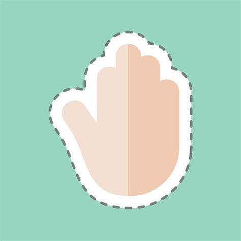 Sticker Line Cut Accessibility Suitable For Mobile Apps Symbol Simple