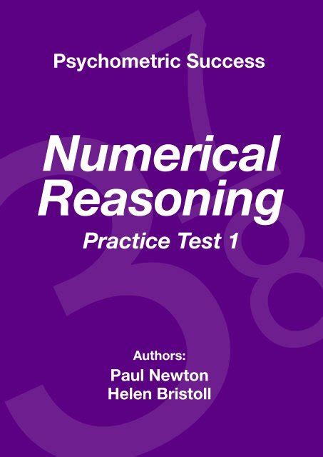 Numerical Reasoning Practice Test Psychometric Testing