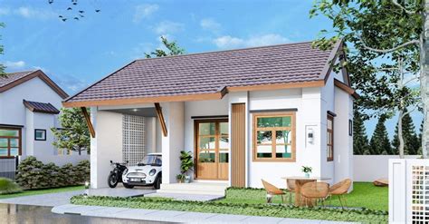 บ้านชั้นเดียวโมเดิร์น มินิมอล ดีไซน์หลังคาทรงหน้าจั่ว แบ่งพื้นที่คุ้มค่า 3 ห้องนอน 2 ห้องน้ำ