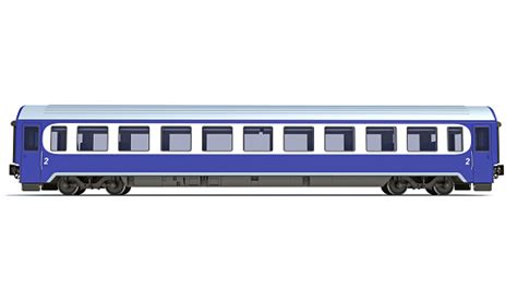 여객 열차 자동차 흰색 배경에 3d 렌더링 3차원 형태에 대한 스톡 사진 및 기타 이미지 3차원 형태 객차 기관차 Istock