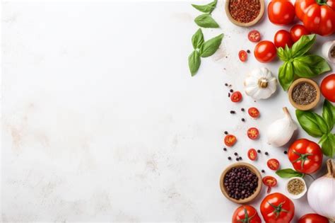 Culinary Masterpiece A Captivating Flat Lay Composition Of Fresh