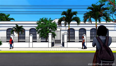 Classical Architecture Comic Illustration Stable Diffusion Online