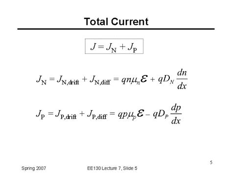 Lecture 7 Outline Carrier Diffusion Diffusion Current Einstein
