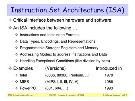 Ppt Mips Instruction Set Architecture Powerpoint Presentation Free
