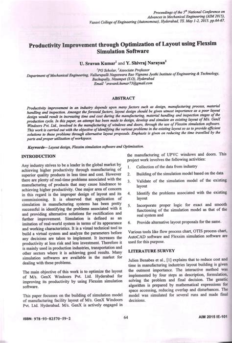Pdf Productivity Improvement Through Optimization Of Layout Using Flexsim Simulation Software
