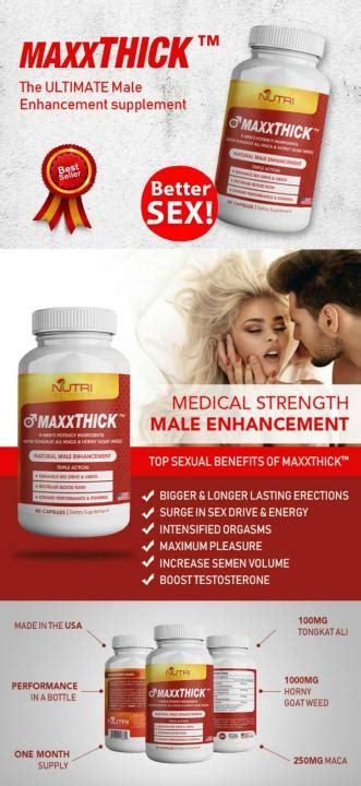 Nutri Botanics Maxxthick Sexual Supplement For Men S Health Stronger Erections Tongkat Ali