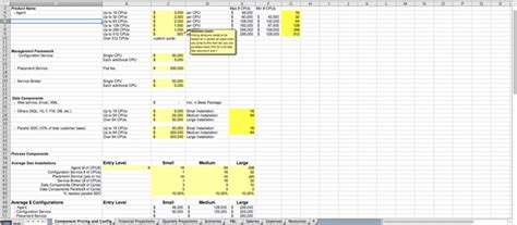 tip spreadsheet — db