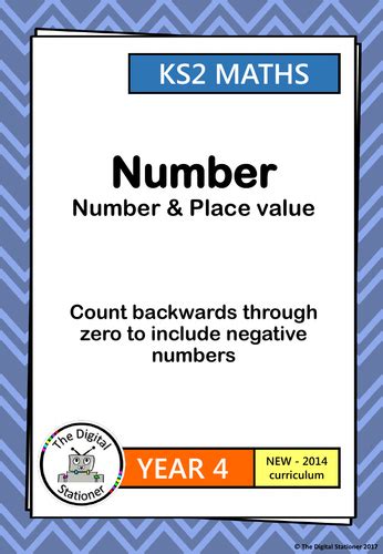 Year 4 Count Backwards Through Zero Negative Numbers Place Value Week 1 4 White Rose