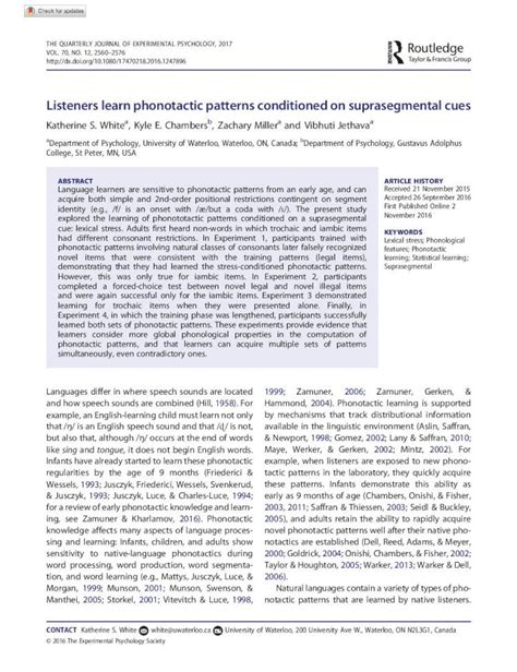 pdf listeners learn phonotactic patterns conditioned on suprasegmental languages differ