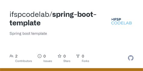 Github Ifspcodelabspring Boot Template Spring Boot Template