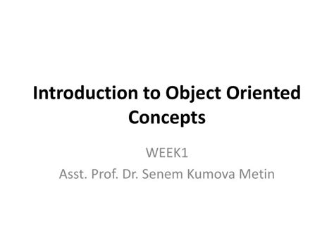 ppt introduction to object oriented concepts powerpoint presentation