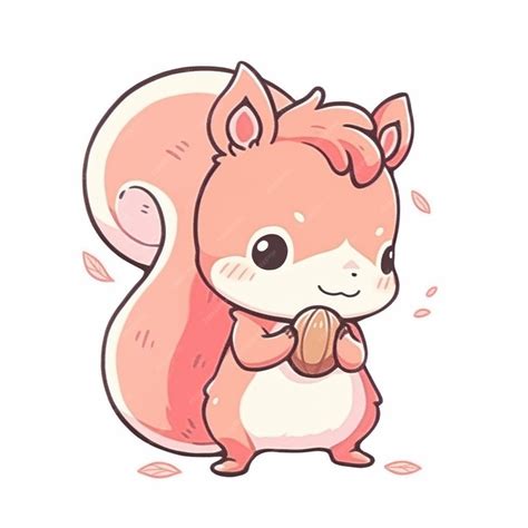 Милая белка Векторная иллюстрация Изолирована на белом фоне Премиум векторы