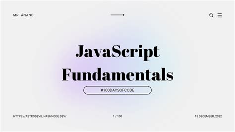 Javascript Fundamentals Number Variable Multiple Variables Booleans Strings By Mr Ånand