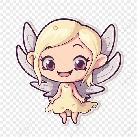 하얀 날개를 가진 귀여운 작은 만화 요정의 이미지 벡터이빨 요정상표 Png 일러스트 무료 다운로드 Lovepik