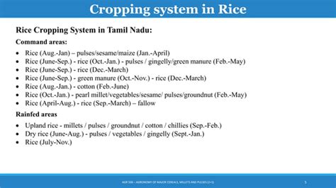 Cereal Based Cropping System In India Pptx