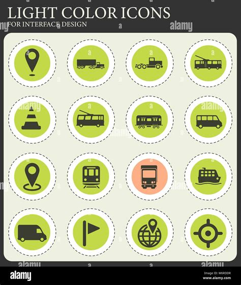 Navigation Vector Icons For Web And User Interface Design Stock Vector