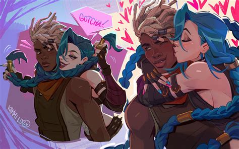 Jinx Arcane Jinx Ekko And Firelight Ekko League Of Legends And More Drawn By Kammi Lu