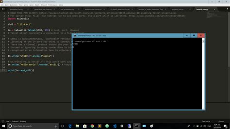 Telnet Client Not Receiving Python Telnetlib As Server Stack Overflow