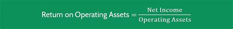 Return On Operating Assets ROOA Formula Calculator Updated