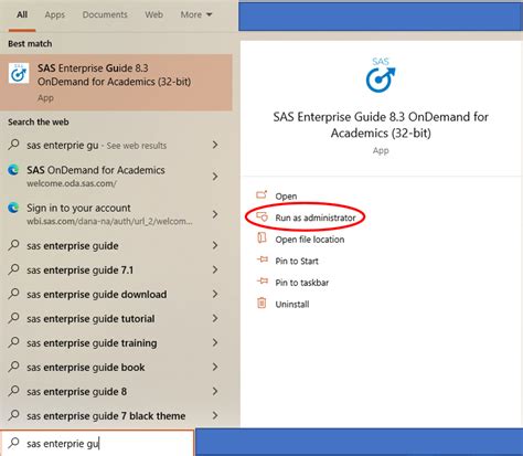 sas® ondemand for academics sas® enterprise guide® 8 3 installation an