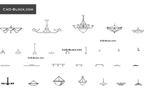 Ceiling Fans CAD Blocks In Plan DWG Models