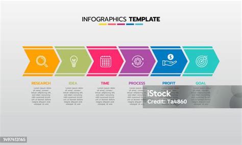 Proses Template Infografis Bisnis Dengan Geometri Sederhana Persegi Persegi Panjang Lingkaran
