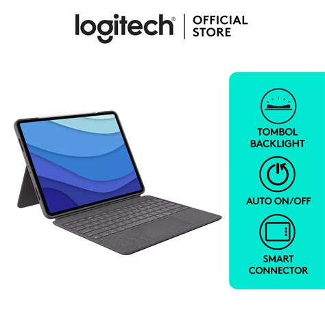 Jual Logitech Logitech Combo Touch Keyboard Case Backlit Trackpad Ipad