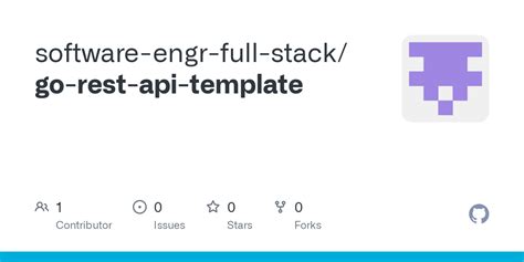 GitHub Software Engr Full Stack Go Rest Api Template
