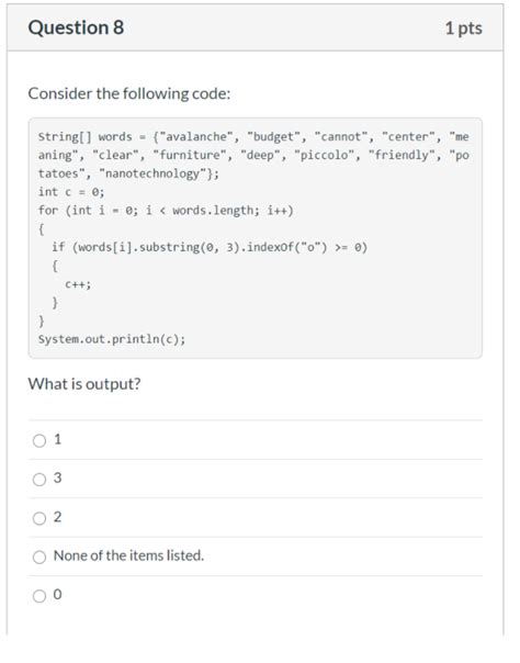Solved Please Help Me With These Java Multiple Choice Questions