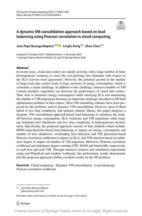 a dynamic vm consolidation approach based on load balancing using