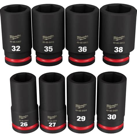 Milwaukee Impact Socket 3 4in Drive Metric 6 Point 8pc 49 66 7020 Acme Tools