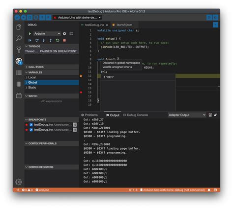 [ info ] debug functionality an update · issue 87 · arduino arduino
